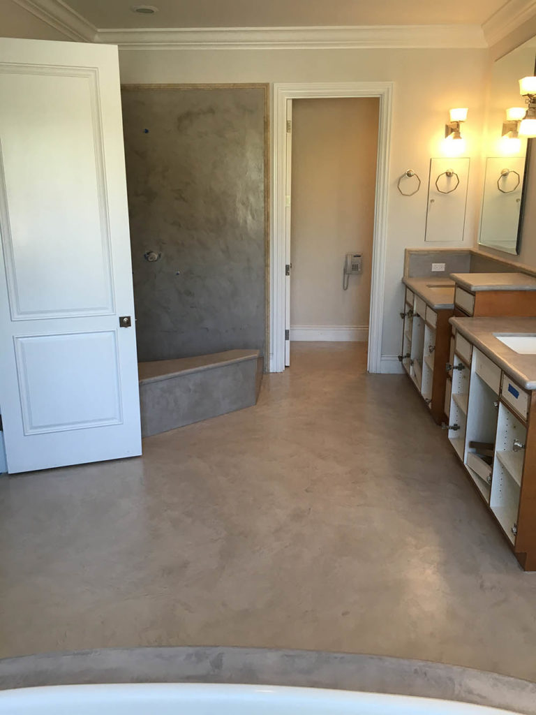 Microtopping for Bathroooms - Los Angeles Microcement